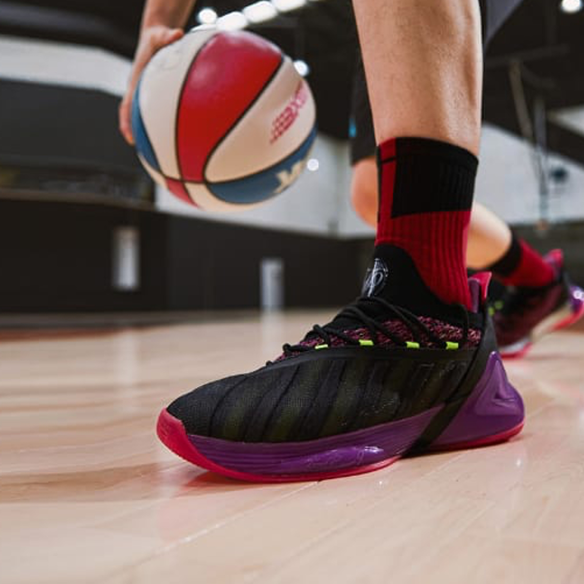 Sepatu Basket PEAK TONY PARKER 7 Black/Lilac – PEAK Sport Indonesia